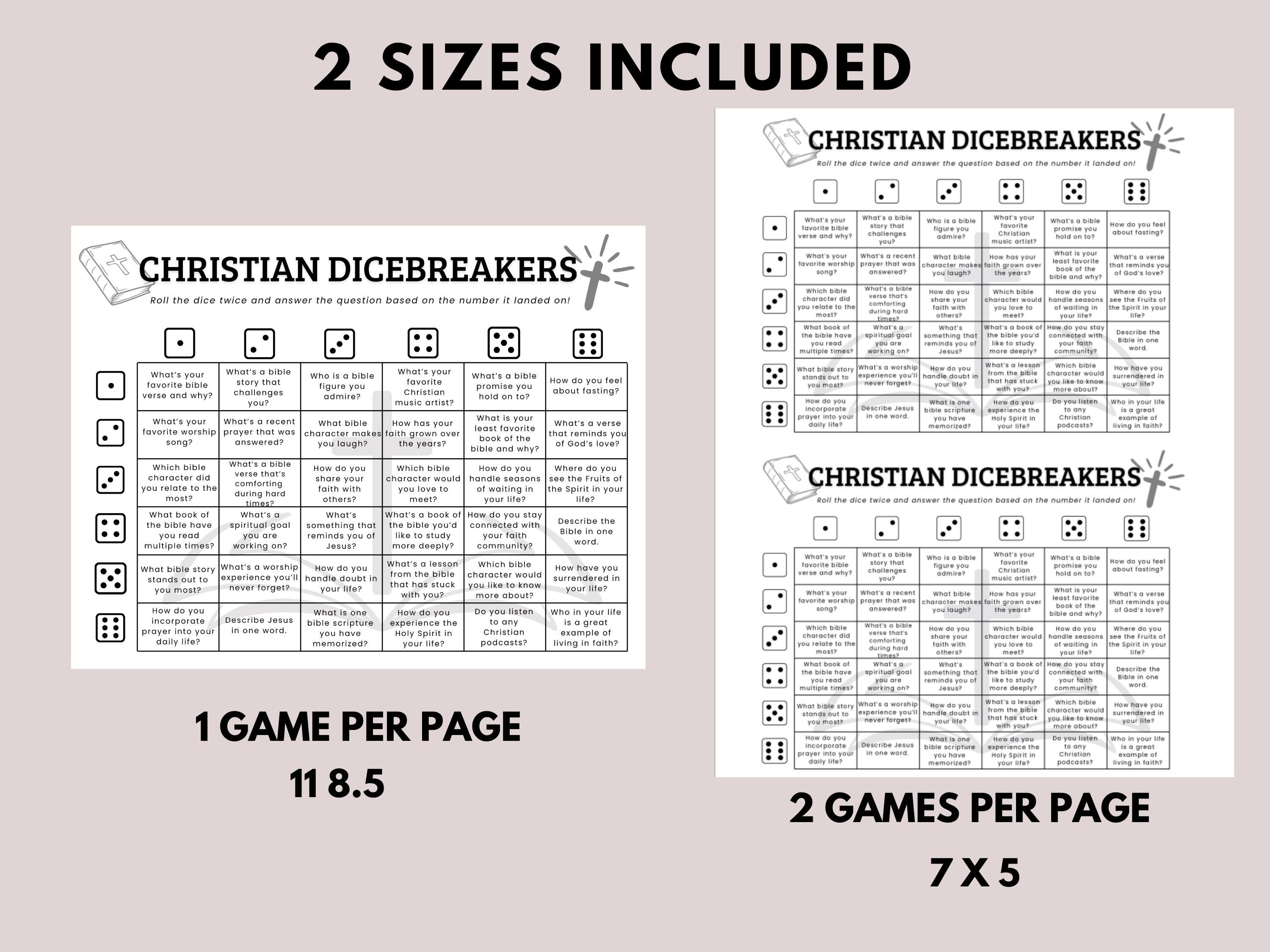 Christian Icebreaker Game, Bible Games, Church Activity, Christian ...
