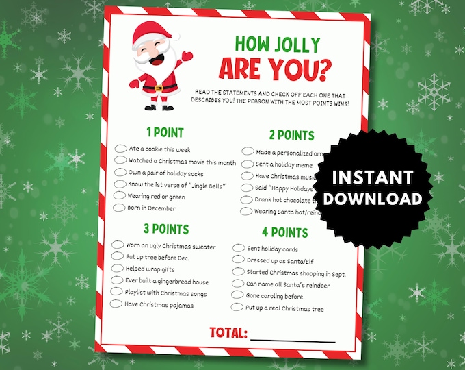 Christmas Game | How Jolly Are You? | Christmas Party Game | Christmas ...