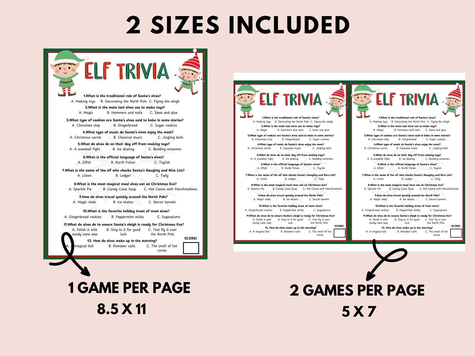 Elf Trivia, Christmas Trivia, Christmas Party Game, Office Christmas ...