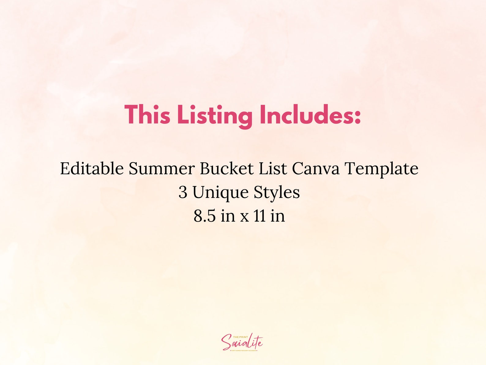 Personalized Summer Bucket List Poster, Editable Template, Kids Summer ...