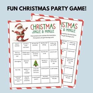 Jingle and Mingle Bingo, Christmas Party Game, Christmas Icebreaker ...