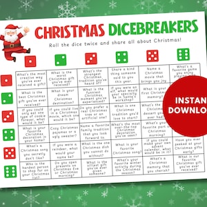 Christmas Icebreaker, Christmas Dice Game, Christmas Table Talk ...
