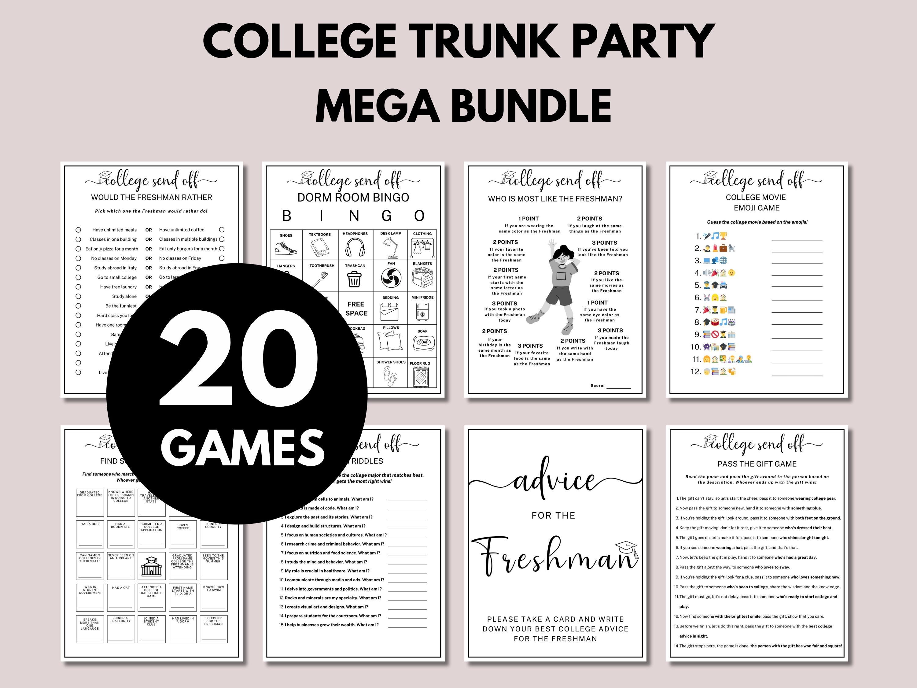 College Trunk Party Games College Going Away Party Games 10