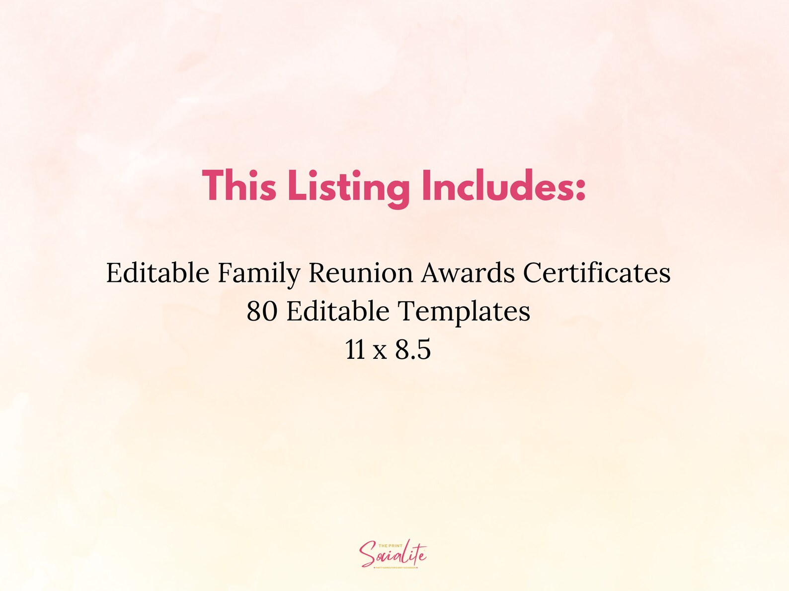 80 Editable Family Reunion Awards Certificates, Family Reunion Awards ...