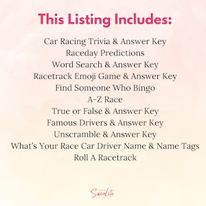 Car Racing Mega Bundle, Car Racing Trivia, Motorsports Activity, Race ...