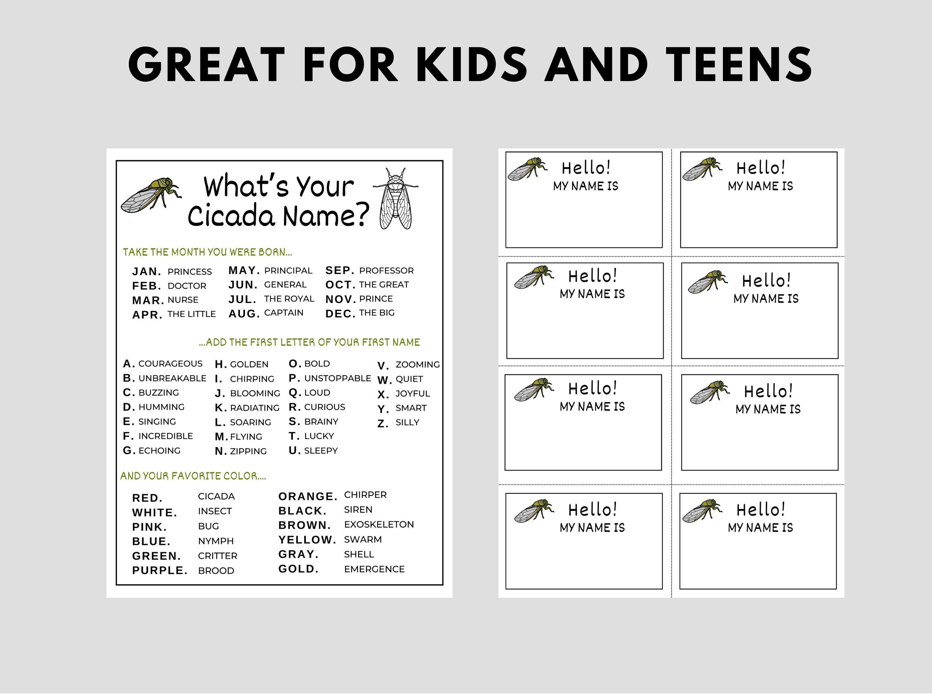 Cicada Activity Mega Bundle, Cicada Games, Cicada Trivia, Summer ...