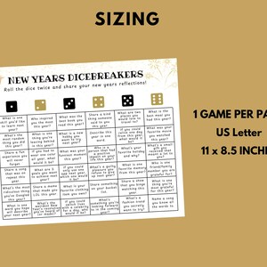 New Years Eve Icebreaker, New Years Eve Dice Game, New Years Eve Party ...