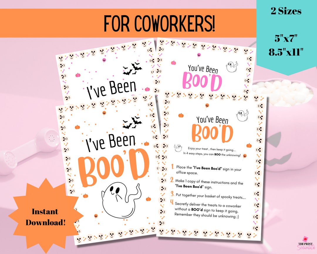 Coworker Gift, I've Been Booed Halloween Game, Office Halloween Party ...