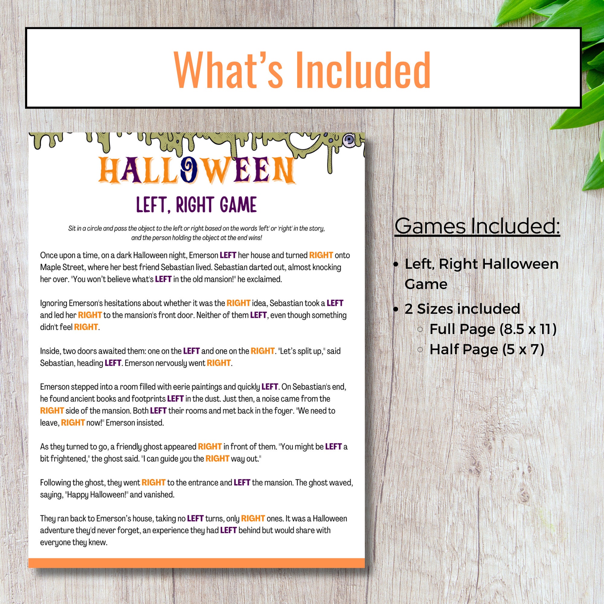 Left Right Halloween, Left Right Game, Pass the Prize, Pass the Gift ...