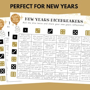 New Years Eve Icebreaker, New Years Eve Dice Game, New Years Eve Party ...