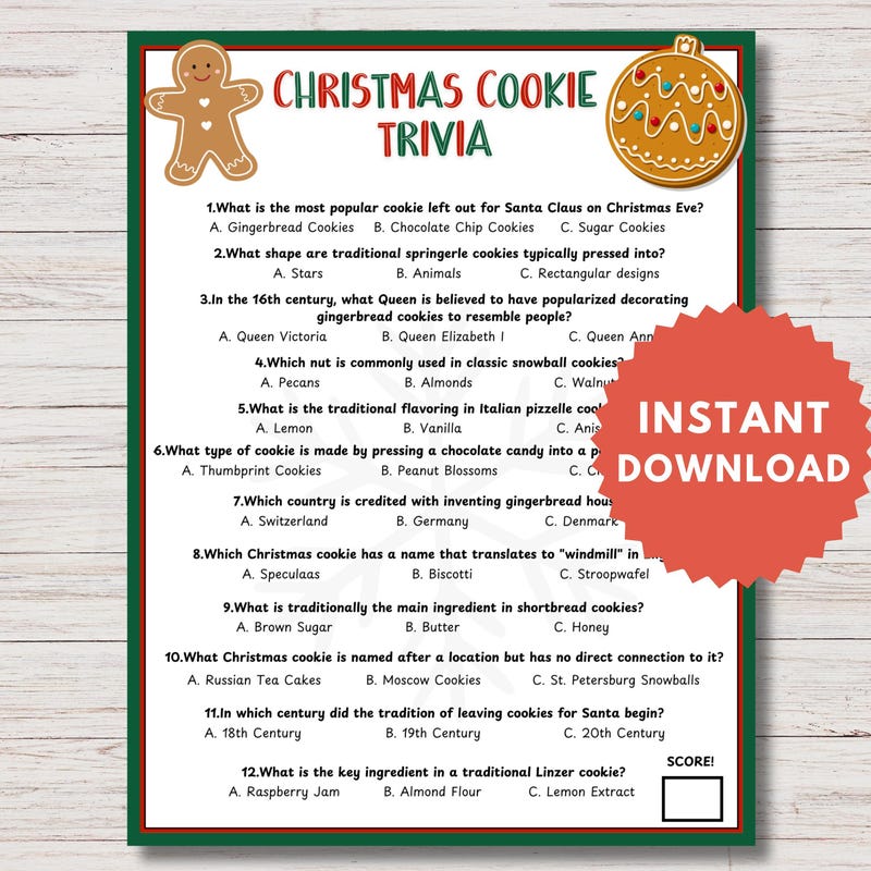 Christmas Cookie Game - Etsy