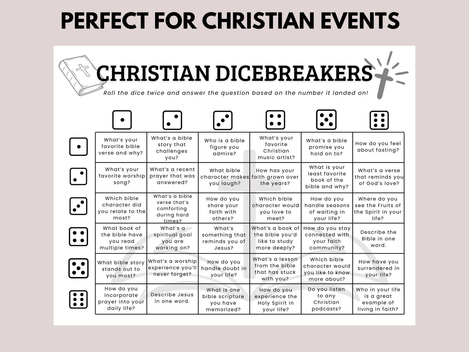 Christian Icebreaker Game, Bible Games, Church Activity, Christian ...