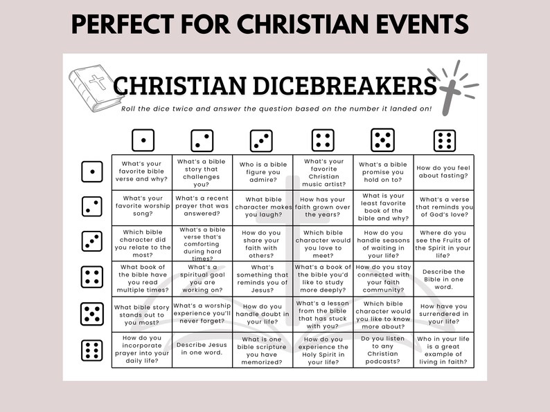Christian Icebreaker Game, Bible Games, Church Activity, Christian ...