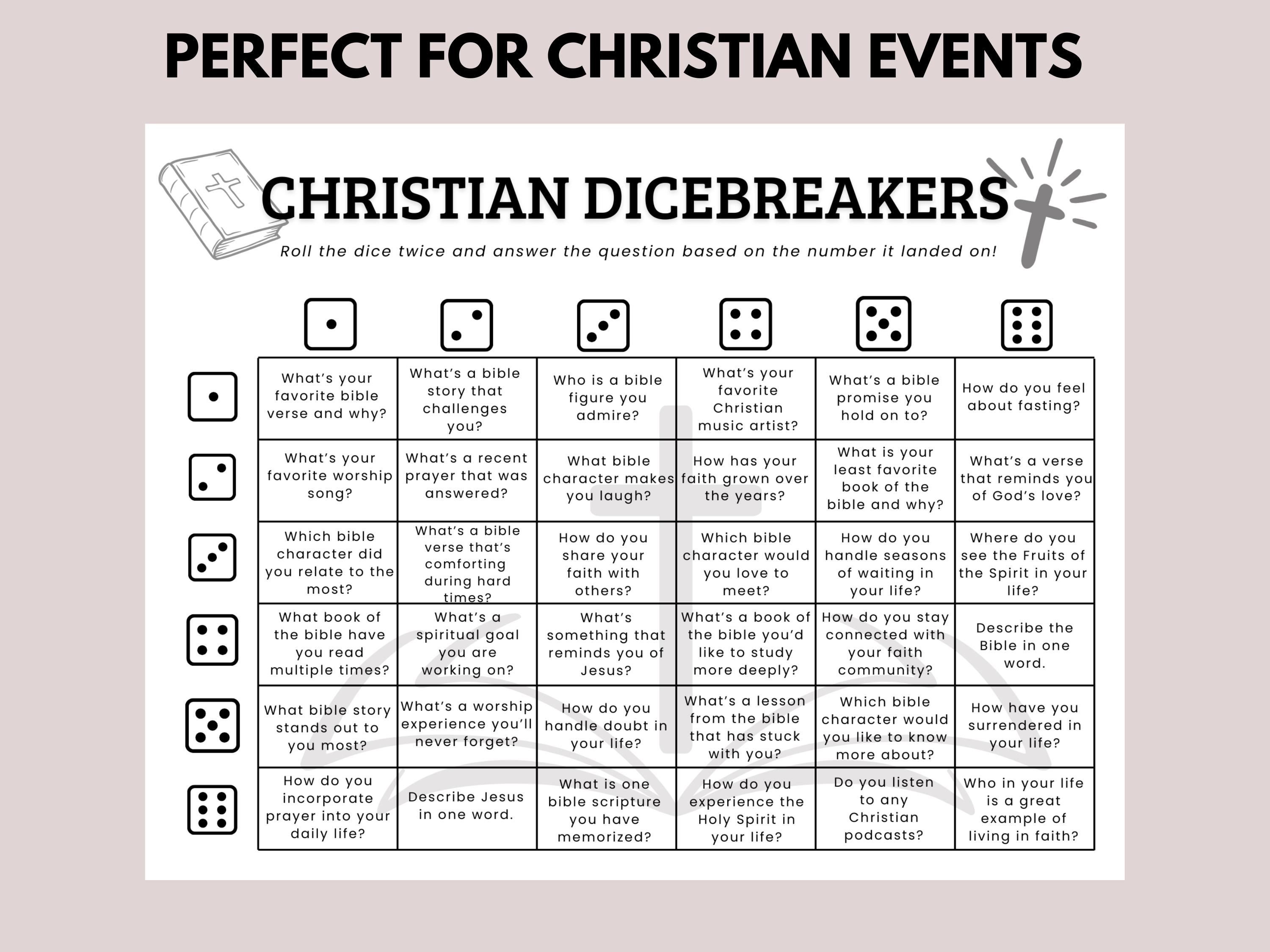 Christian Icebreaker Game, Bible Games, Church Activity, Christian ...