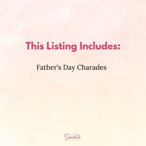 Father's Day Charades, Father's Day Activity for Kids, Family, Dad ...
