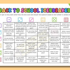 Back to School Icebreaker Activity, Classroom Icebreaker, Getting to ...