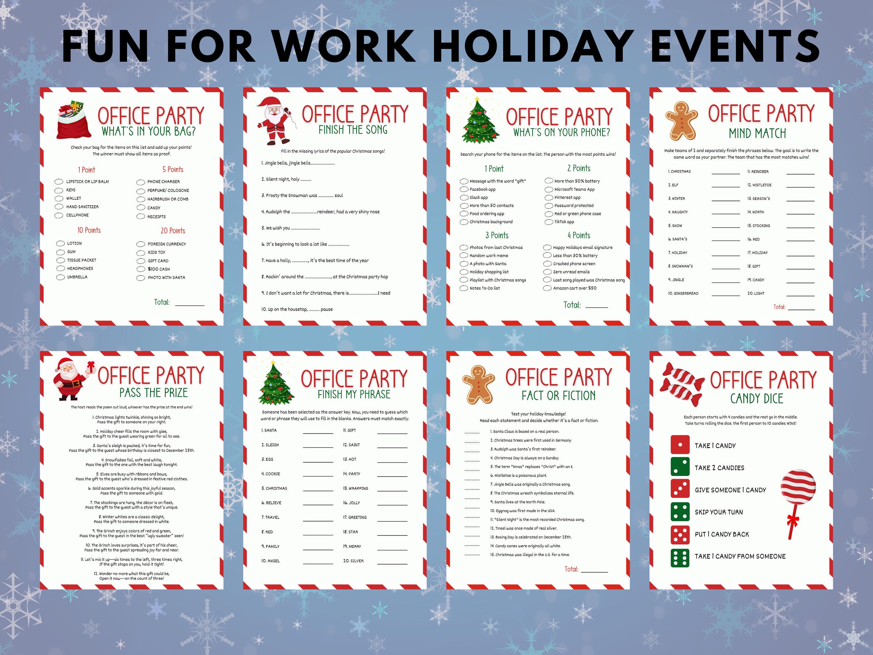52 Holiday Office Party Games MEGA Bundle, Office Christmas Party Games ...