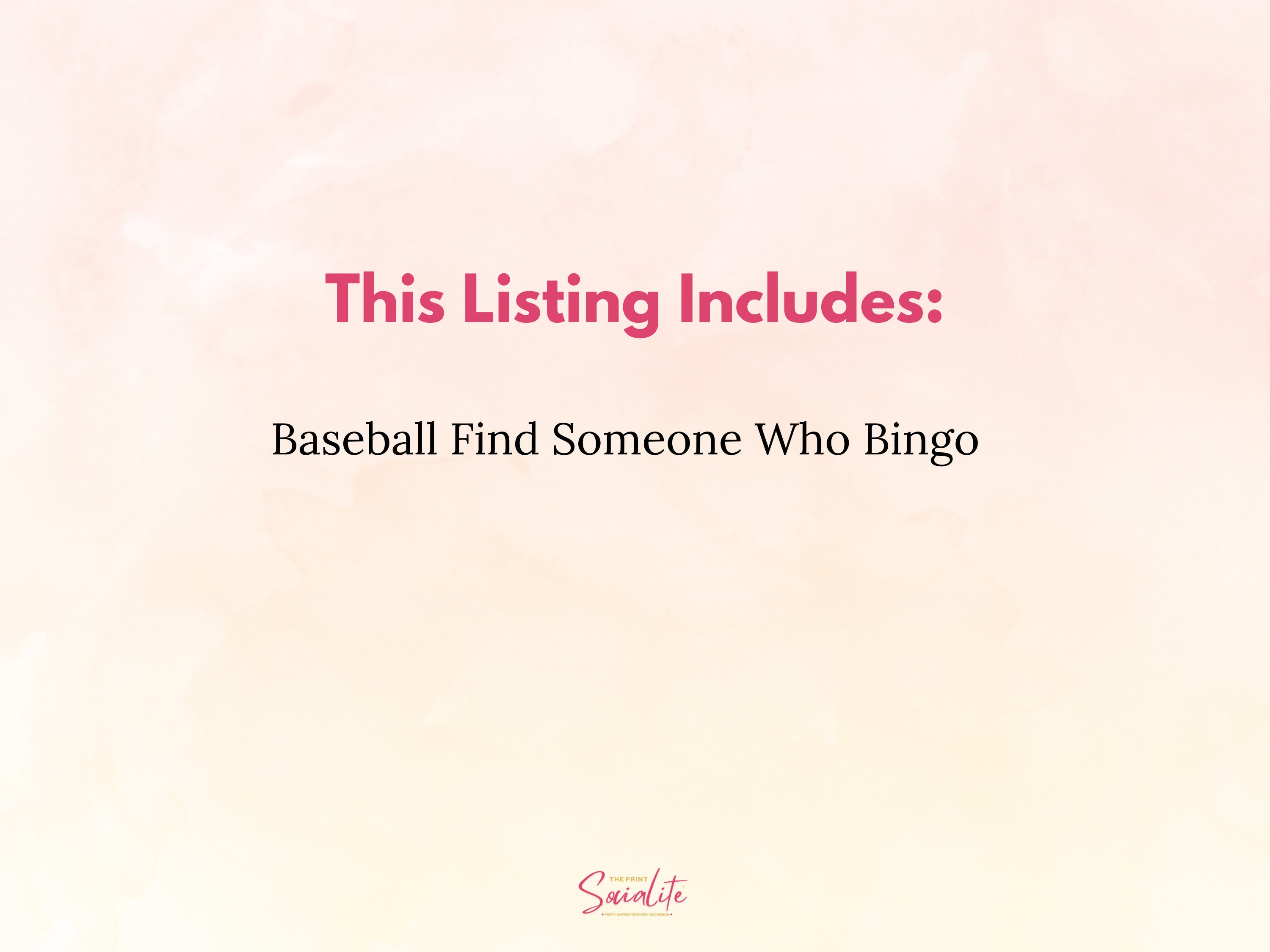 Baseball Find Someone Who Bingo, Team Icebreaker Game, Printable ...