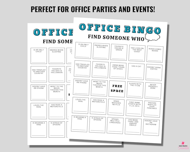 Office Bingo Game, Coworker Bingo, Work Icebreaker, Employee Get to ...