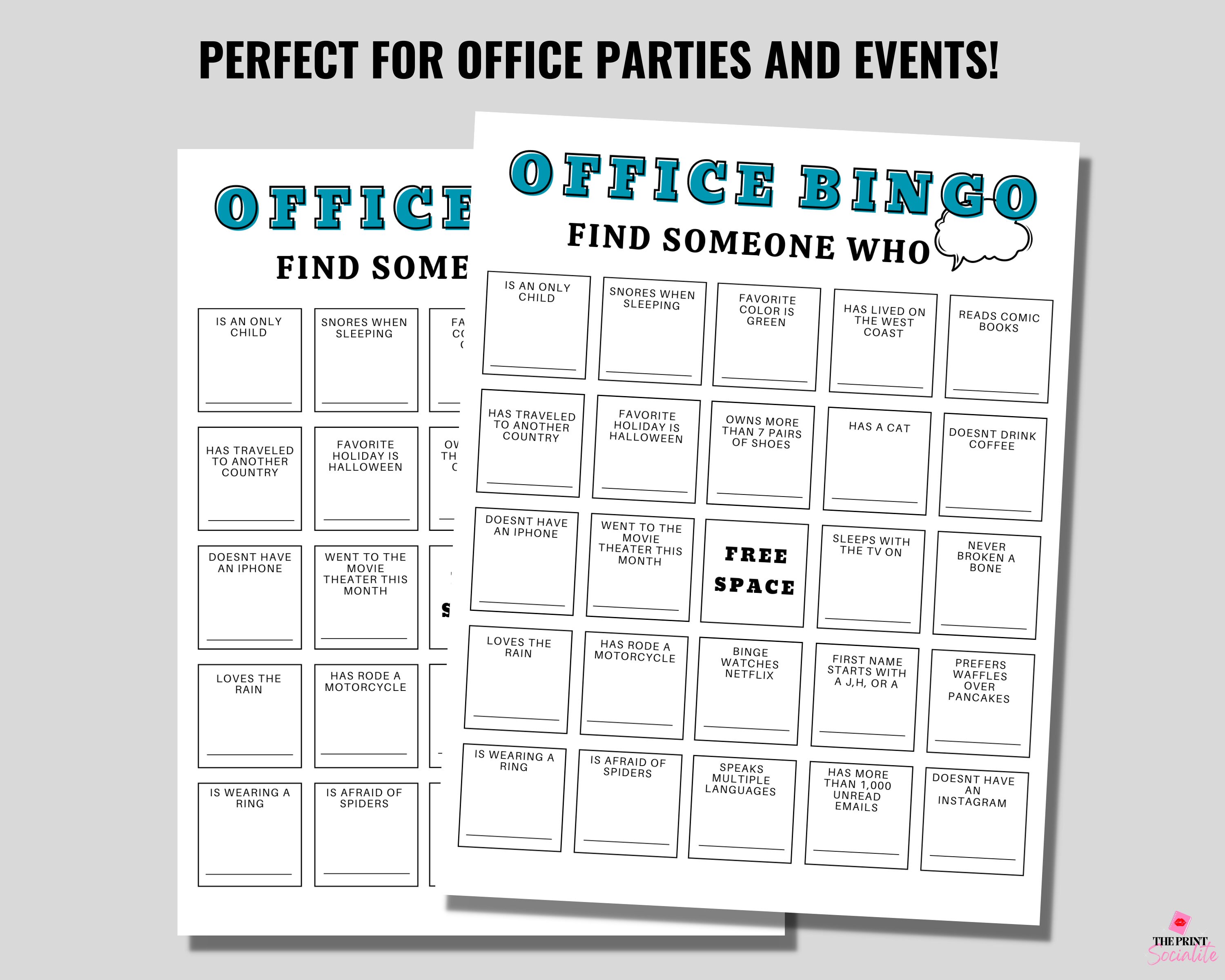 Office Bingo Game, Coworker Bingo, Work Icebreaker, Employee Get to ...