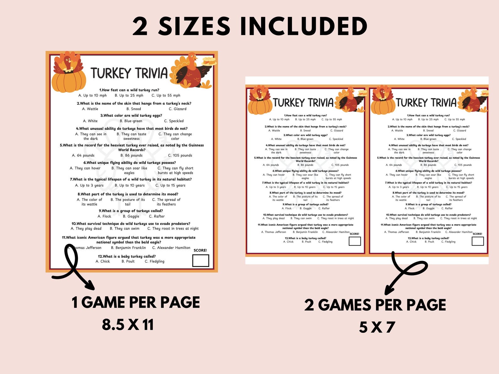 Turkey Trivia Game, Thanksgiving Trivia, Thanksgiving Classroom Game ...