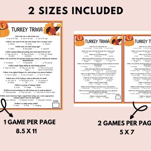 Turkey Trivia Game, Thanksgiving Trivia, Thanksgiving Classroom Game ...