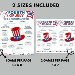 Who is the Most Patriotic, July 4th Party Game, 4th of July Activities ...