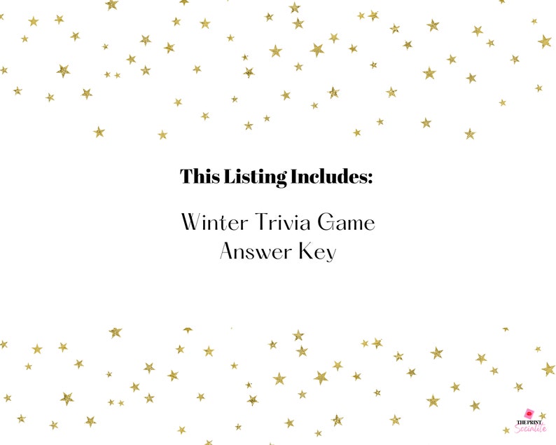 Winter Trivia Game Printable, Wintertime Activity for Adults, Kids ...