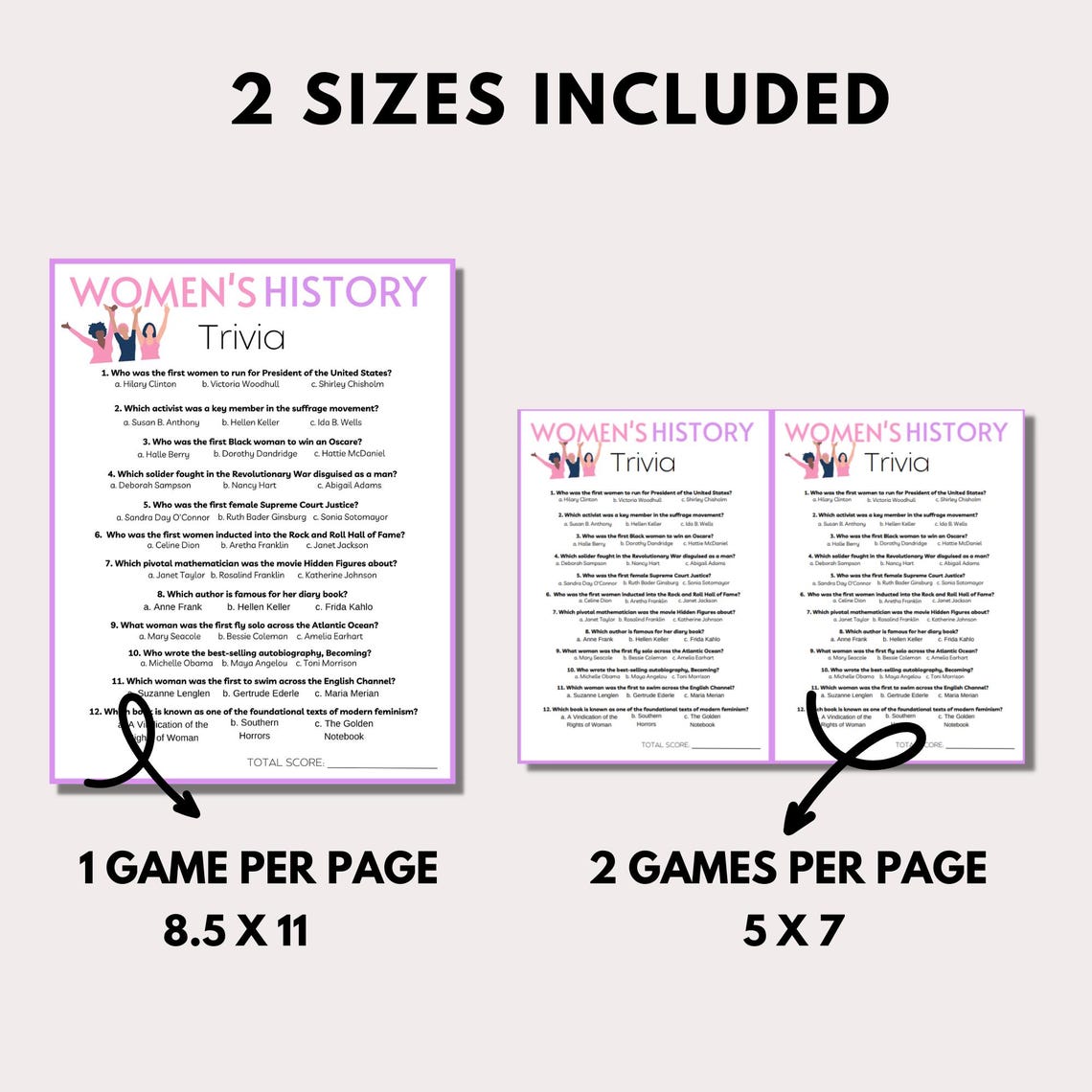 Women's History Month Trivia, Womens History Month Trivia Game ...