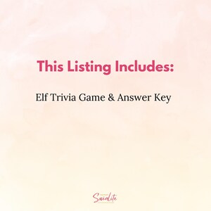 Elf Trivia, Christmas Trivia, Christmas Party Game, Office Christmas ...