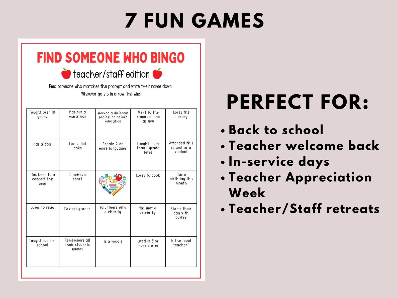 Teacher Staff Games, Games for Teacher Staff Meetings, Teacher Back to ...