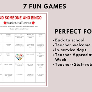 Teacher Staff Games, Games for Teacher Staff Meetings, Teacher Back to ...