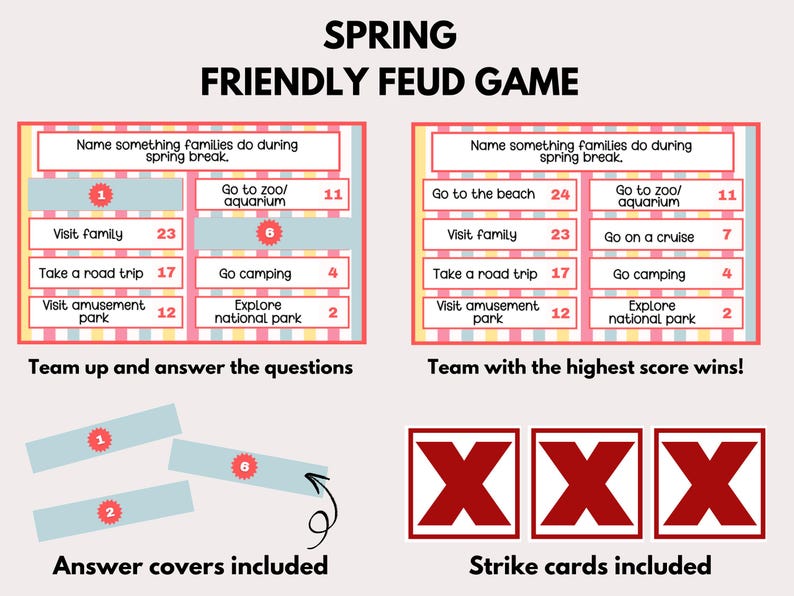 Spring Friendly Feud Game, Spring Party Game, Spring Family Games ...