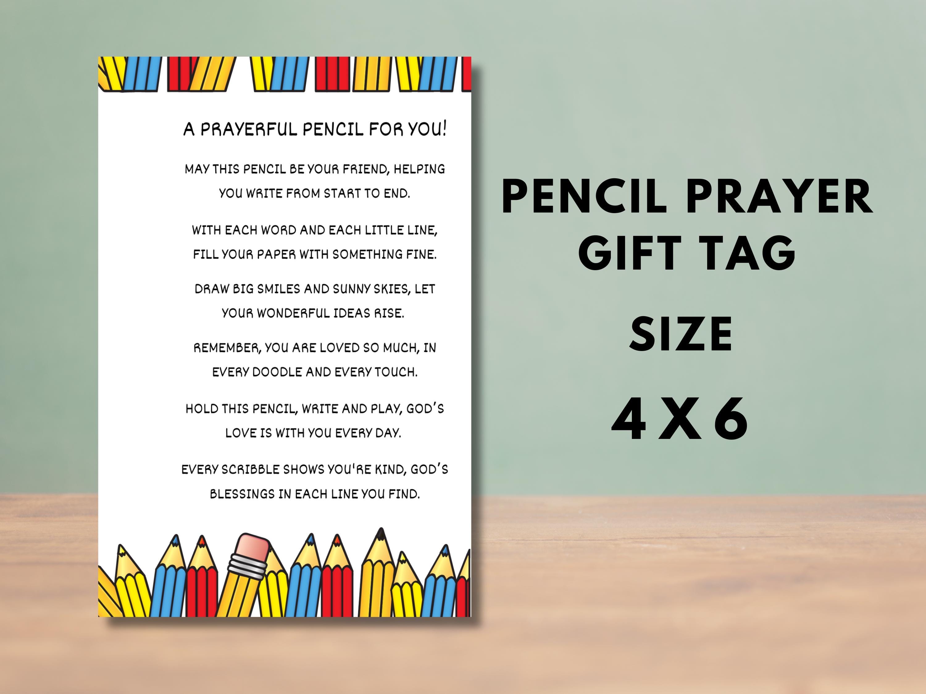 Back to School Prayer Pencil, Pencil Prayer Card, Pencil Prayer Tag ...