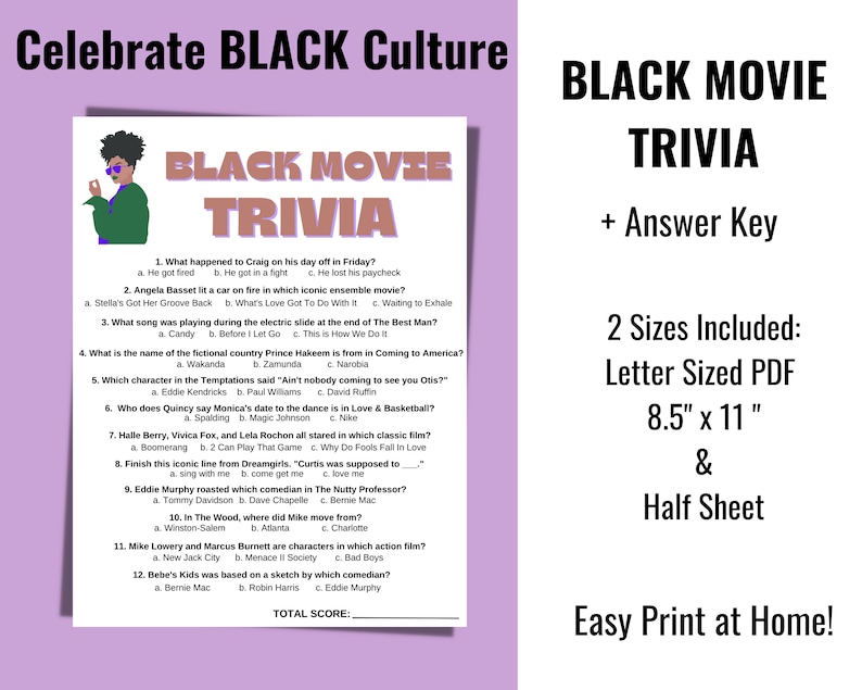 Black Trivia, Black Movie Trivia, Black Culture, Black History Month ...