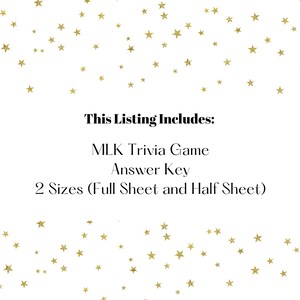MLK Trivia, Martin Luther King Jr Trivia, Printable Game, Classroom ...