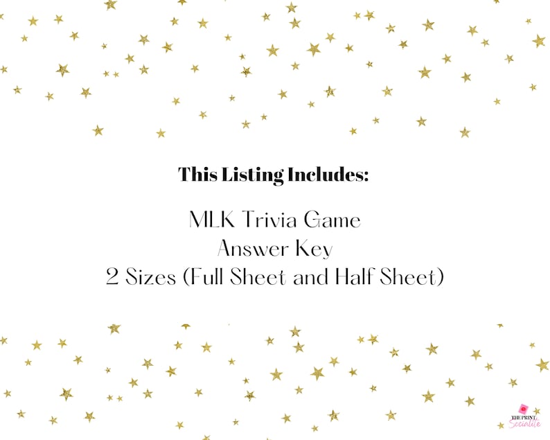 MLK Trivia, Martin Luther King Jr Trivia, Printable Game, Classroom ...
