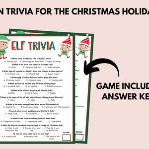 Elf Trivia, Christmas Trivia, Christmas Party Game, Office Christmas ...