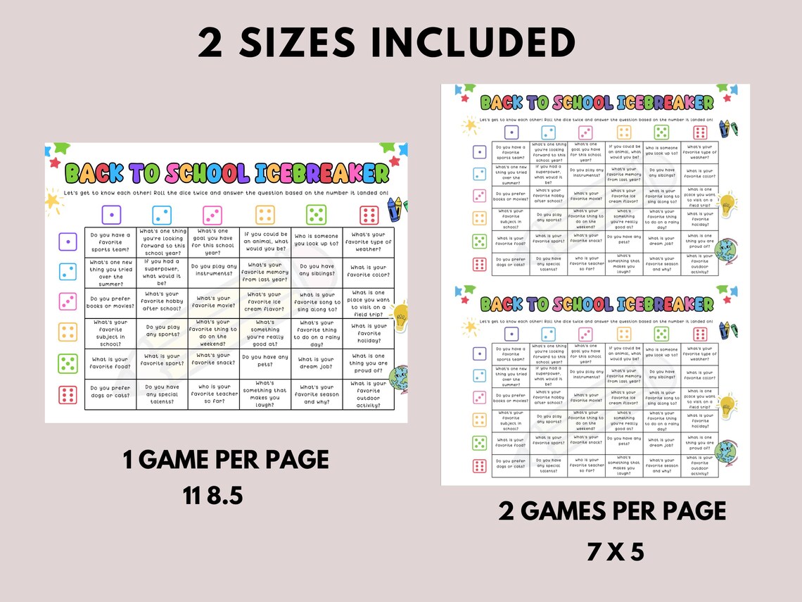 Back to School Icebreaker Activity, Classroom Icebreaker, Getting to ...