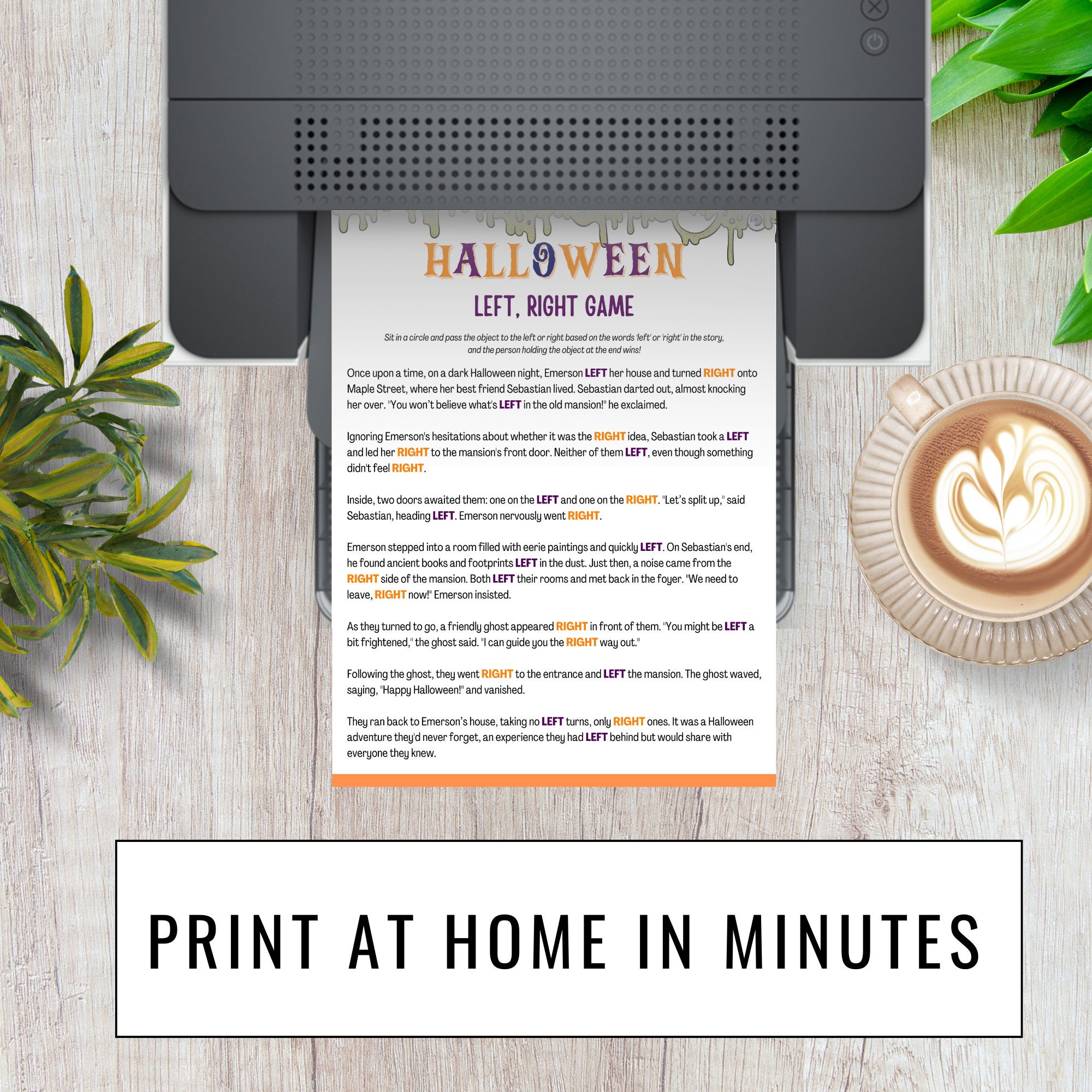 Left Right Halloween, Left Right Game, Pass the Prize, Pass the Gift ...