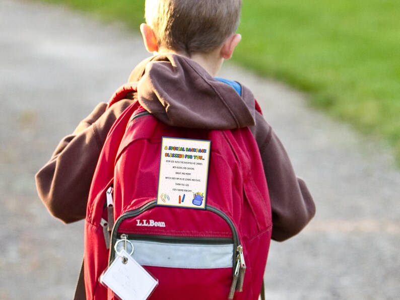 Backpack Blessing Kit, Printable Backpack Prayers Tag, Backpack ...