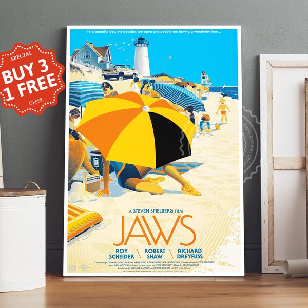 Jaws Canvas - Etsy