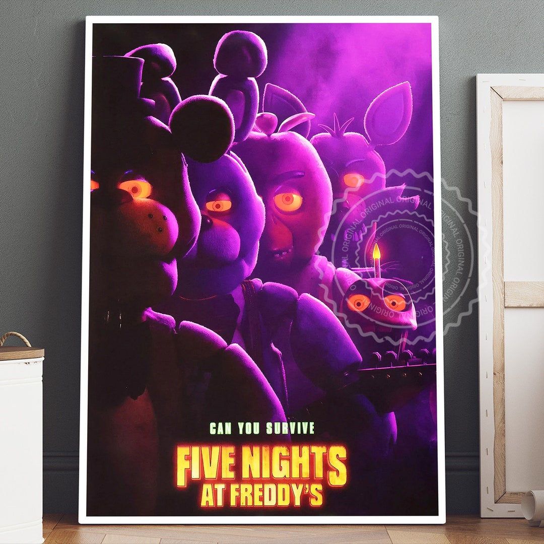 Five Nights at Freddy's Poster Canvas, Retro Vintage Movie Poster ...