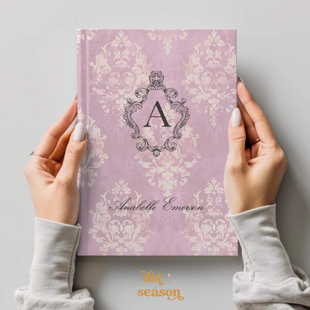 Monogrammed Notebook, Monogram Notebook, Custom Diary, Hardcover ...