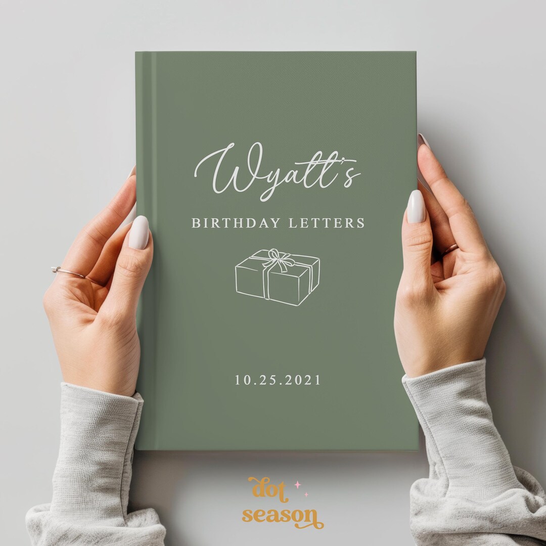 Custom Childhood Keepsake Memory Book, Birthday Letters Book, Baby ...