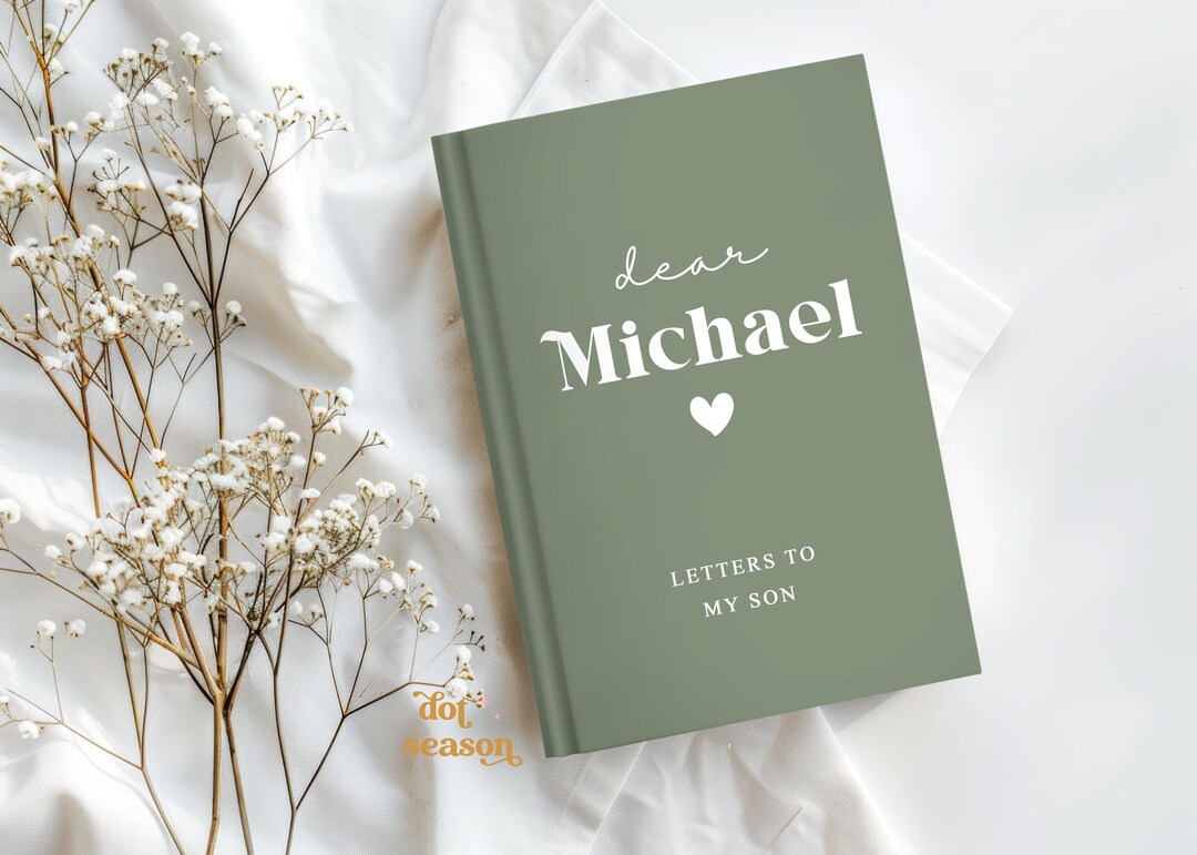 Letters to My Son Notebook, Baby Boy Shower Gift, Custom Son Birthday ...