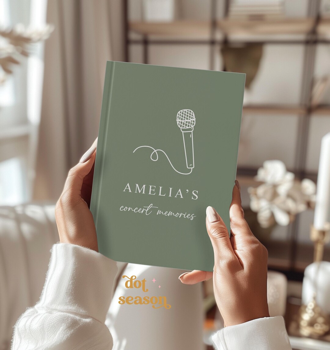 Concerts Memories Custom Notebook, Custom Christmas Gift, Personalized ...