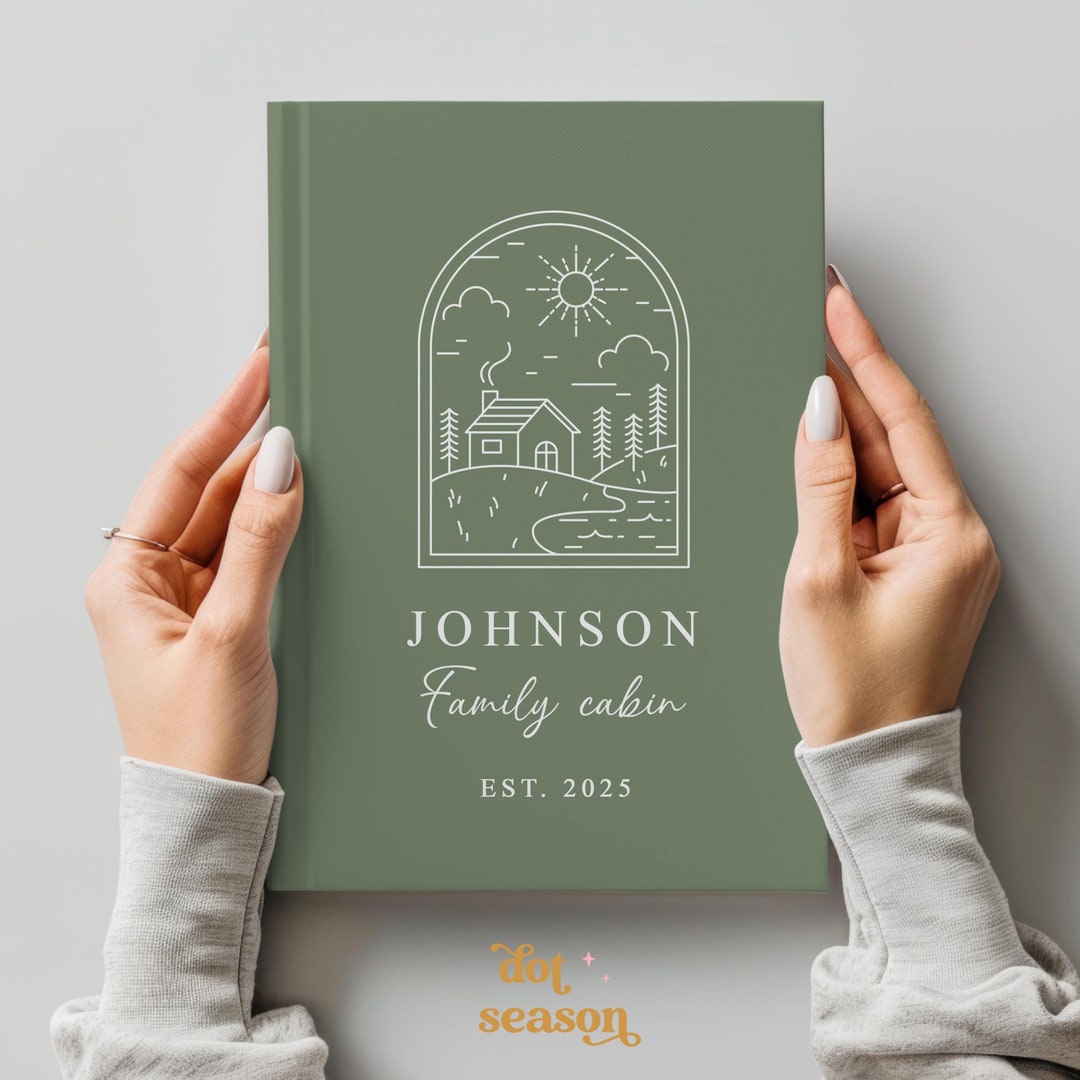 Family Cabin Guestbook Journal, Personalized Cabin Notebook, Guestbook ...