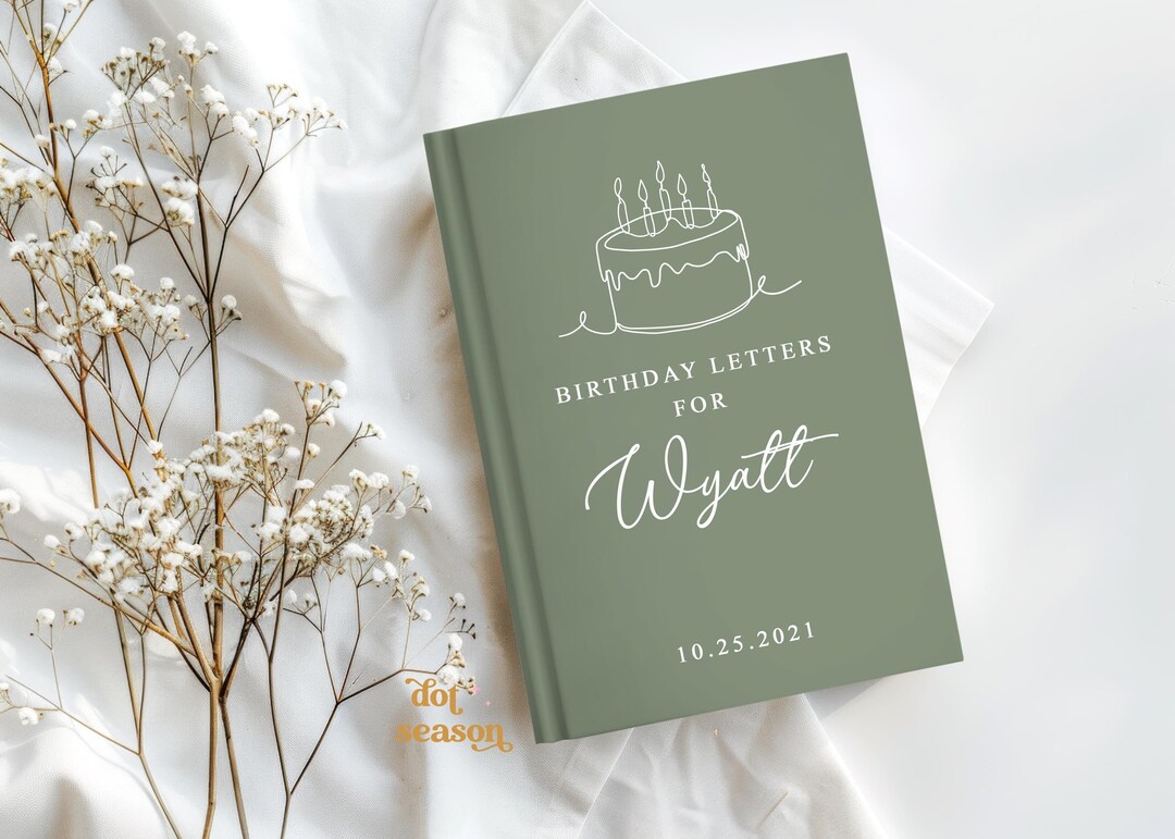 Custom Childhood Keepsake Memory Book, Birthday Letters Book, Baby ...