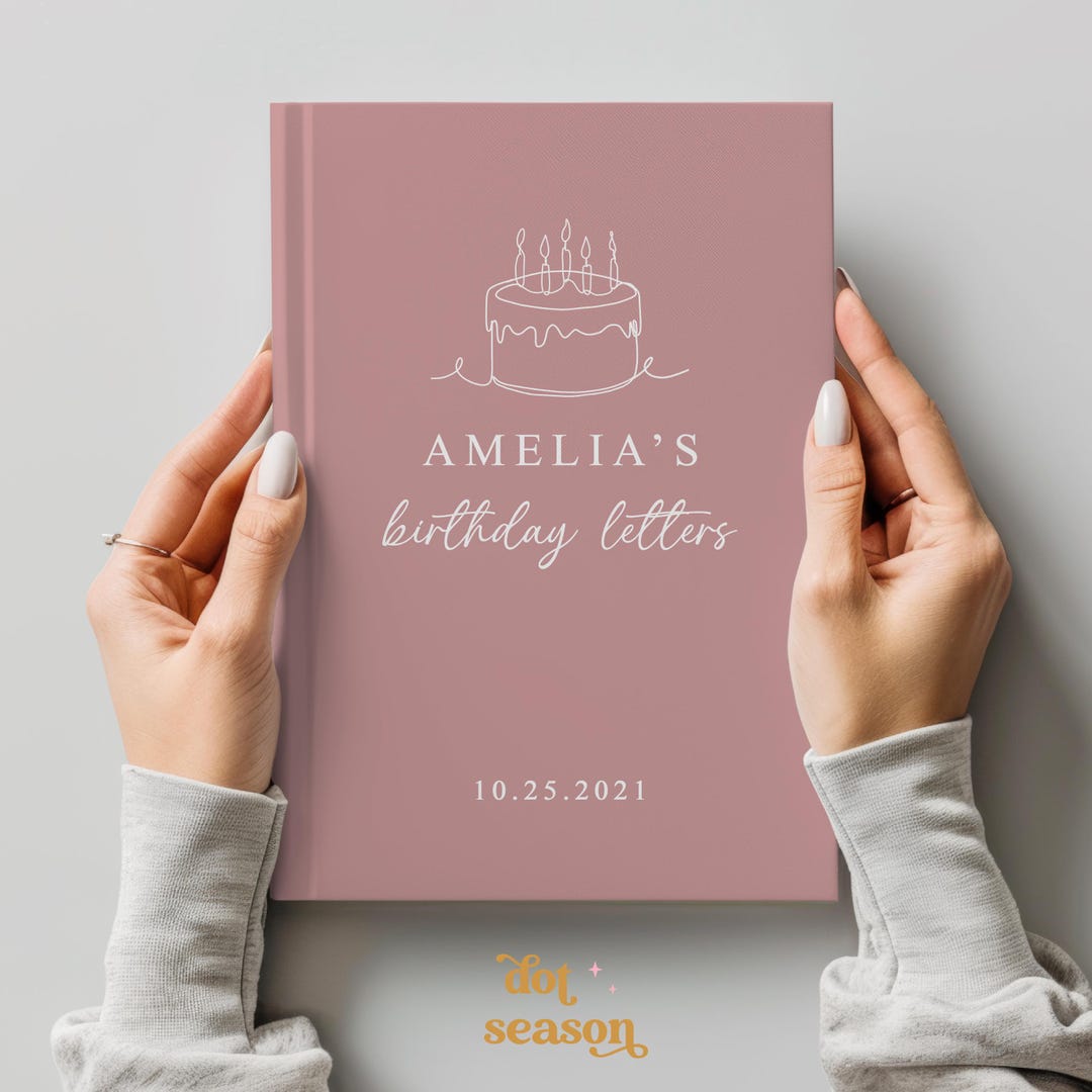 Birthday Letters Notebook, Custom Childhood Keepsake Memory Book, Baby ...